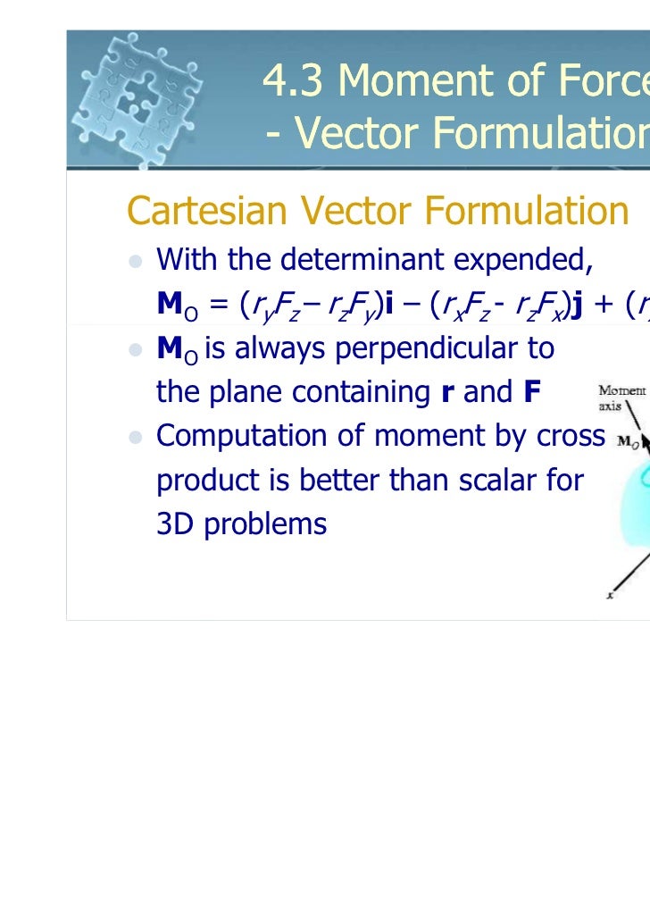 6161103 4.3 moment of force vector formulation
