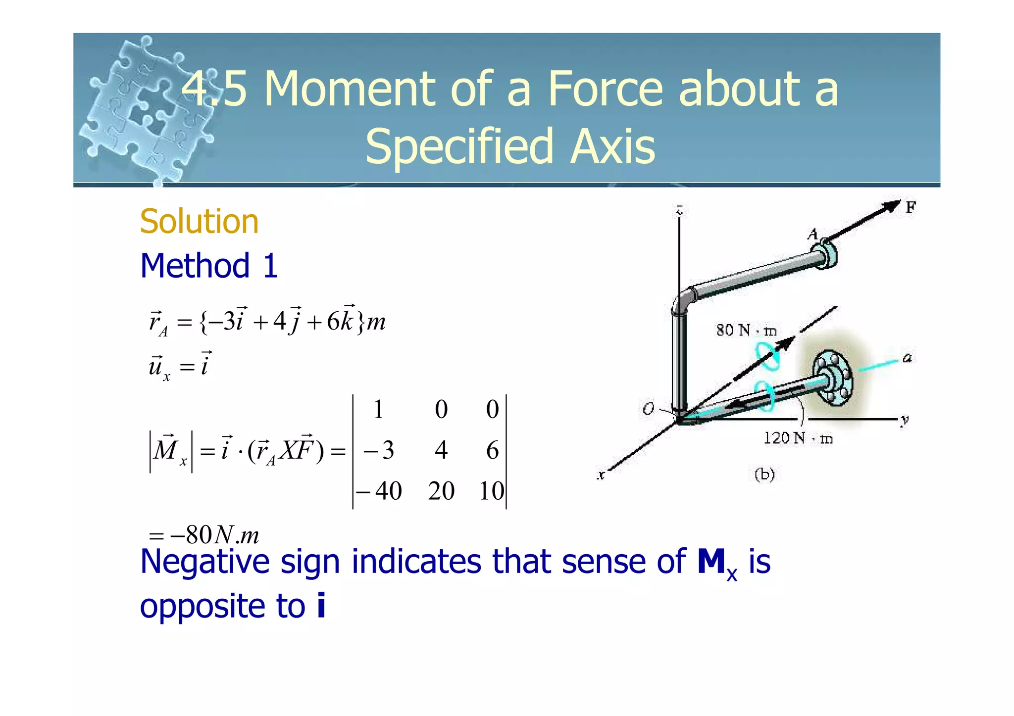 6161103 4.5 moment of a force about a specified axis | PDF | Physics ...