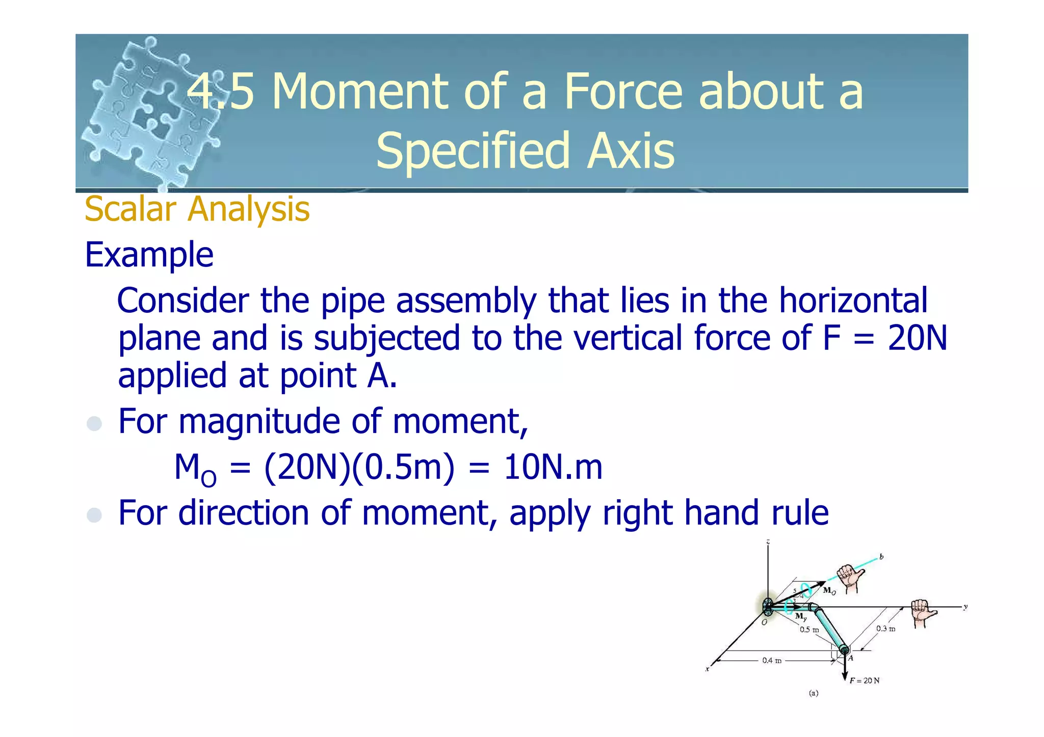 6161103 4.5 moment of a force about a specified axis | PDF | Physics ...