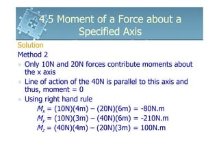 6161103 4.5 moment of a force about a specified axis | PDF | Physics ...