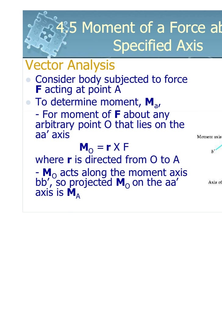 6161103 45 Moment Of A Force About A Specified Axis