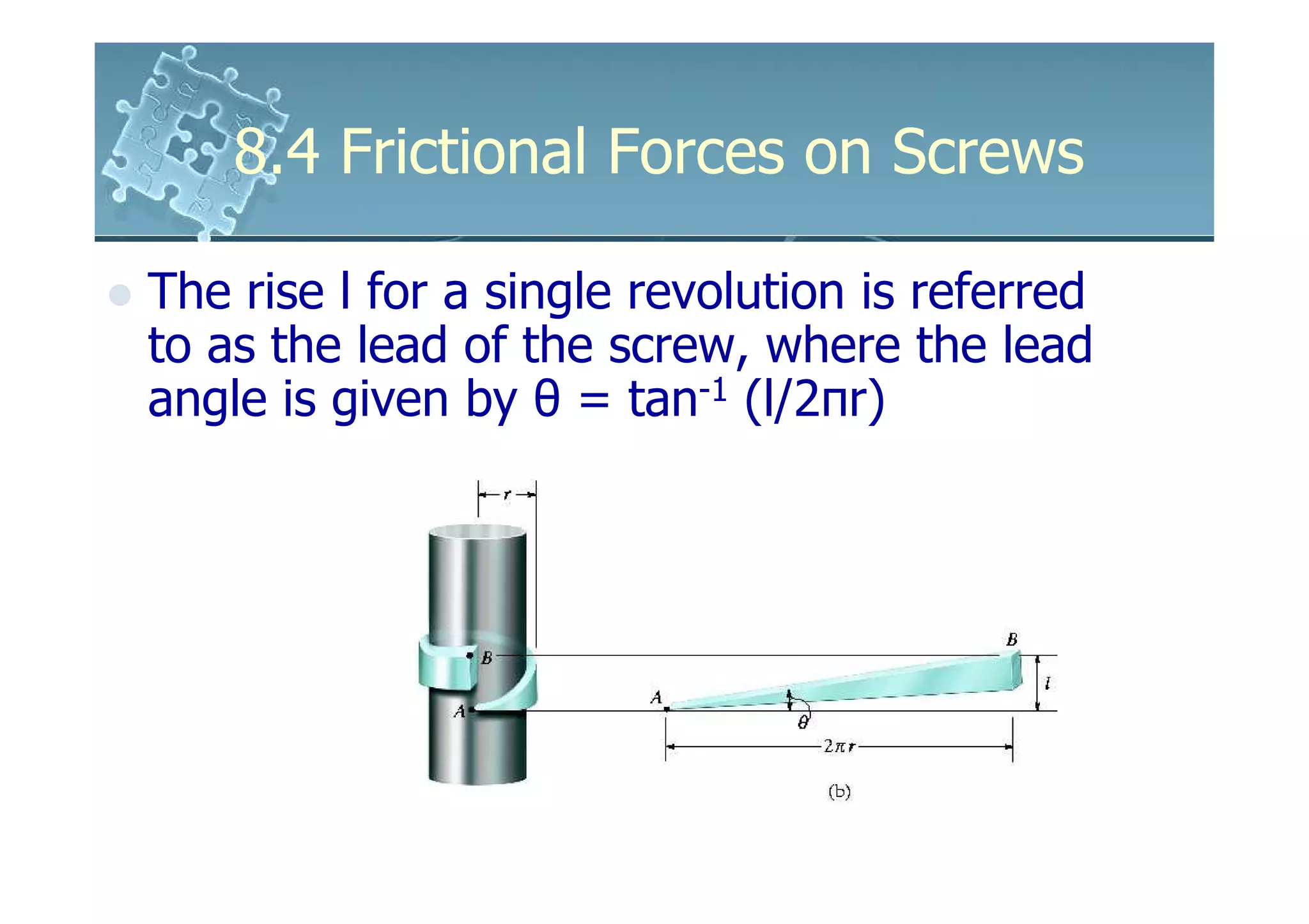 6161103 8.4 frictional forces on screws | PPT