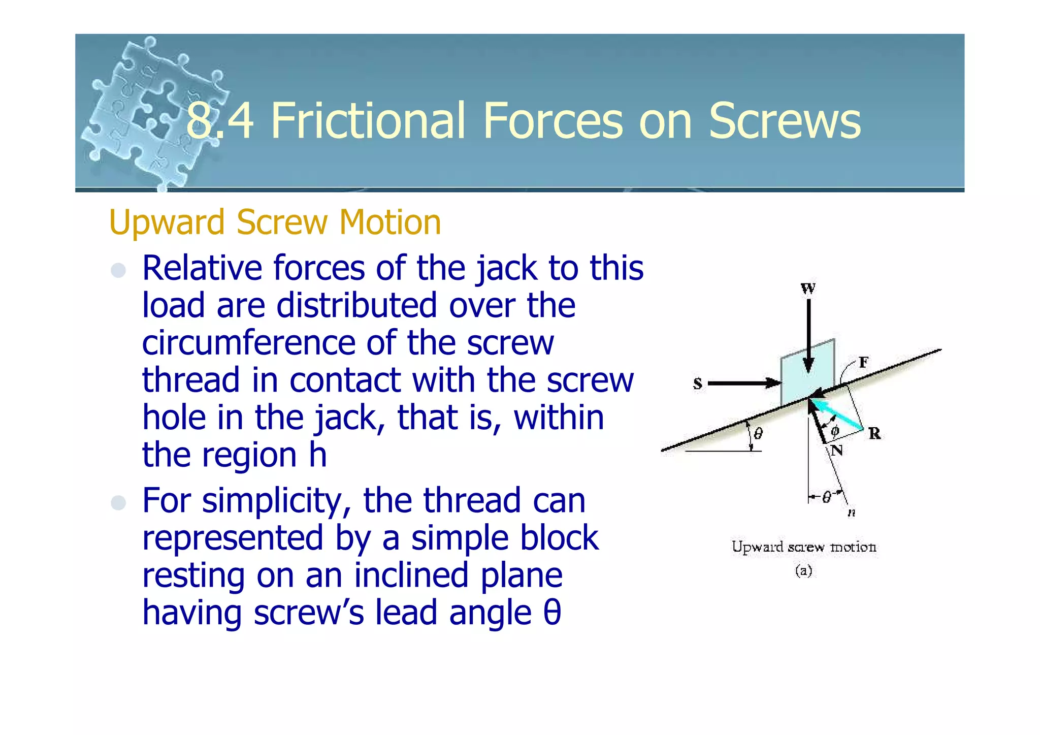 6161103 8.4 frictional forces on screws | PPT