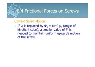 6161103 8.4 frictional forces on screws | PPT