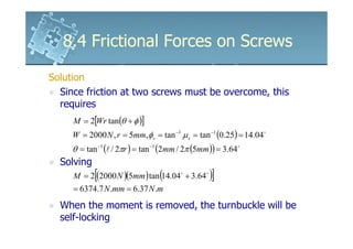 6161103 8.4 frictional forces on screws | PPT
