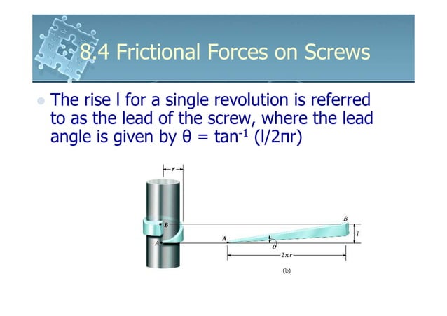 6161103 8.4 frictional forces on screws | PPT