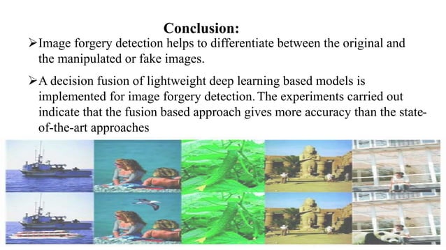 image forgery detection using deep learning | PPTX | Computing | Technology & Computing