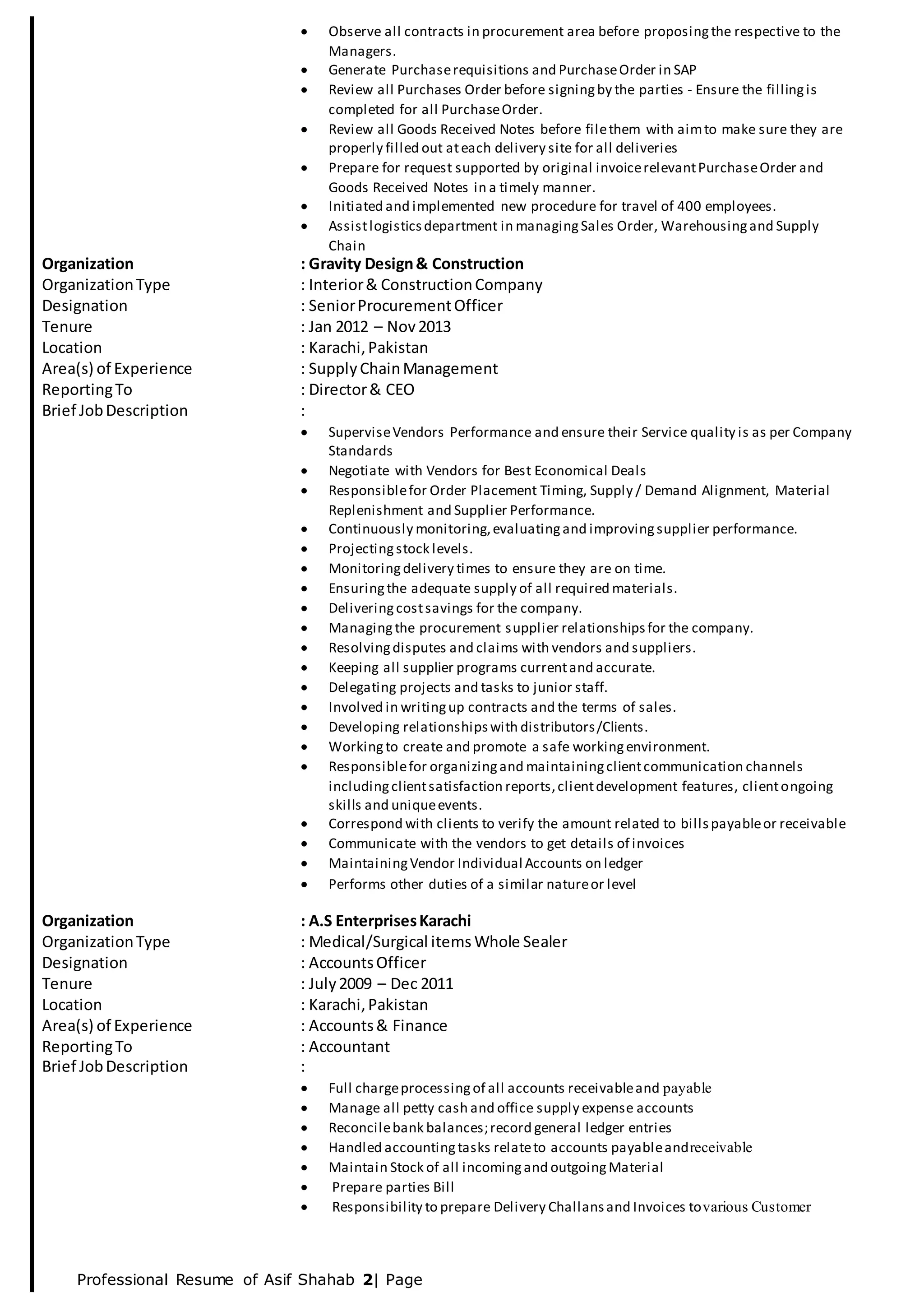 Asif Shahab CSCM - Resume | DOCX