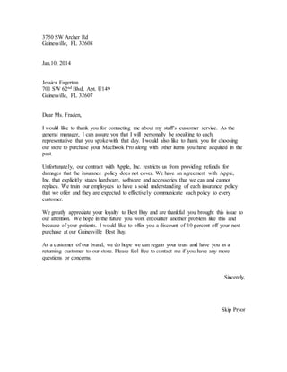 Refusal Letter | DOCX