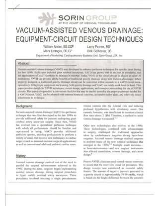 Vacuum Venous Assisted Venous Drainage | PDF