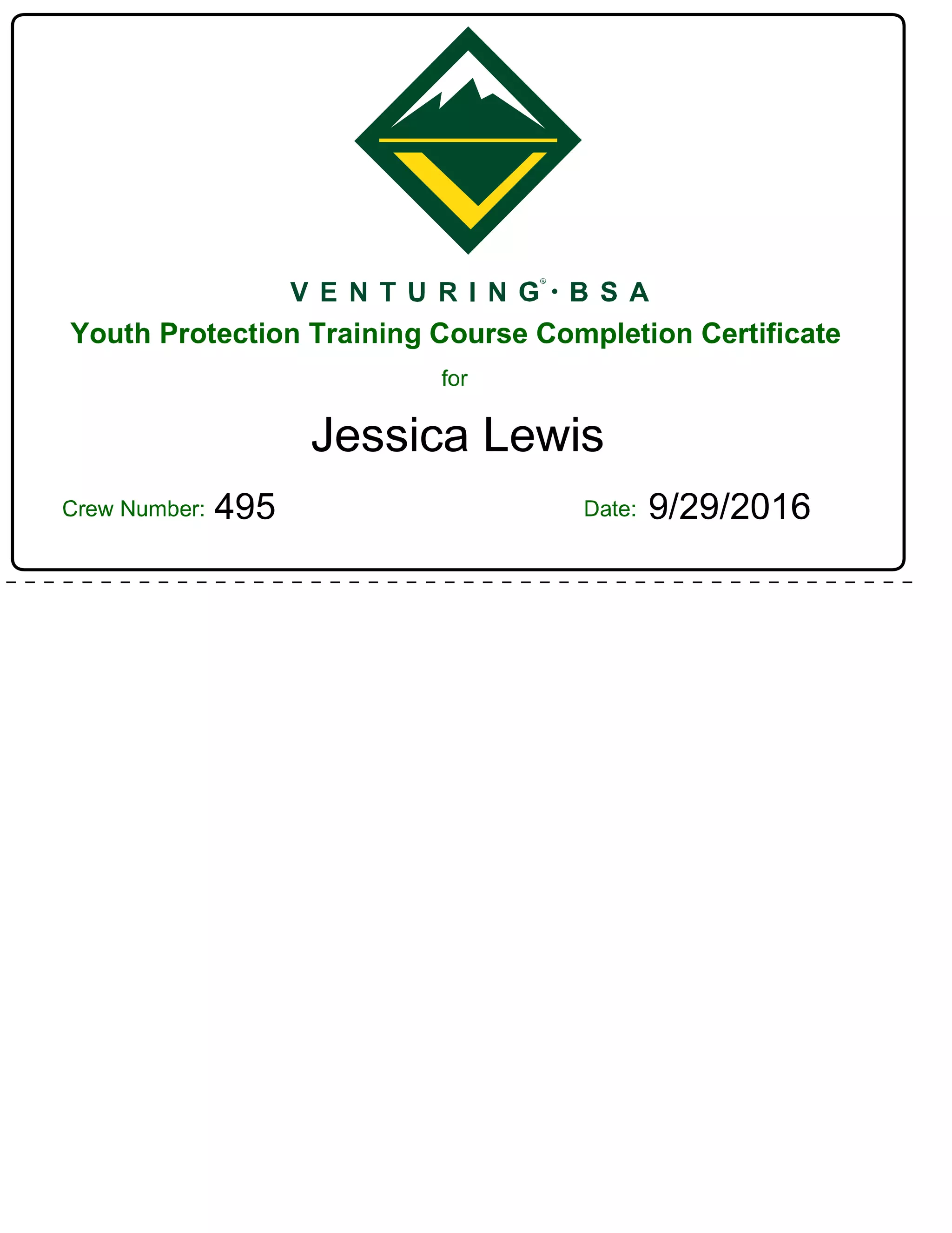 Protection Training Course Completion Certificate | PDF
