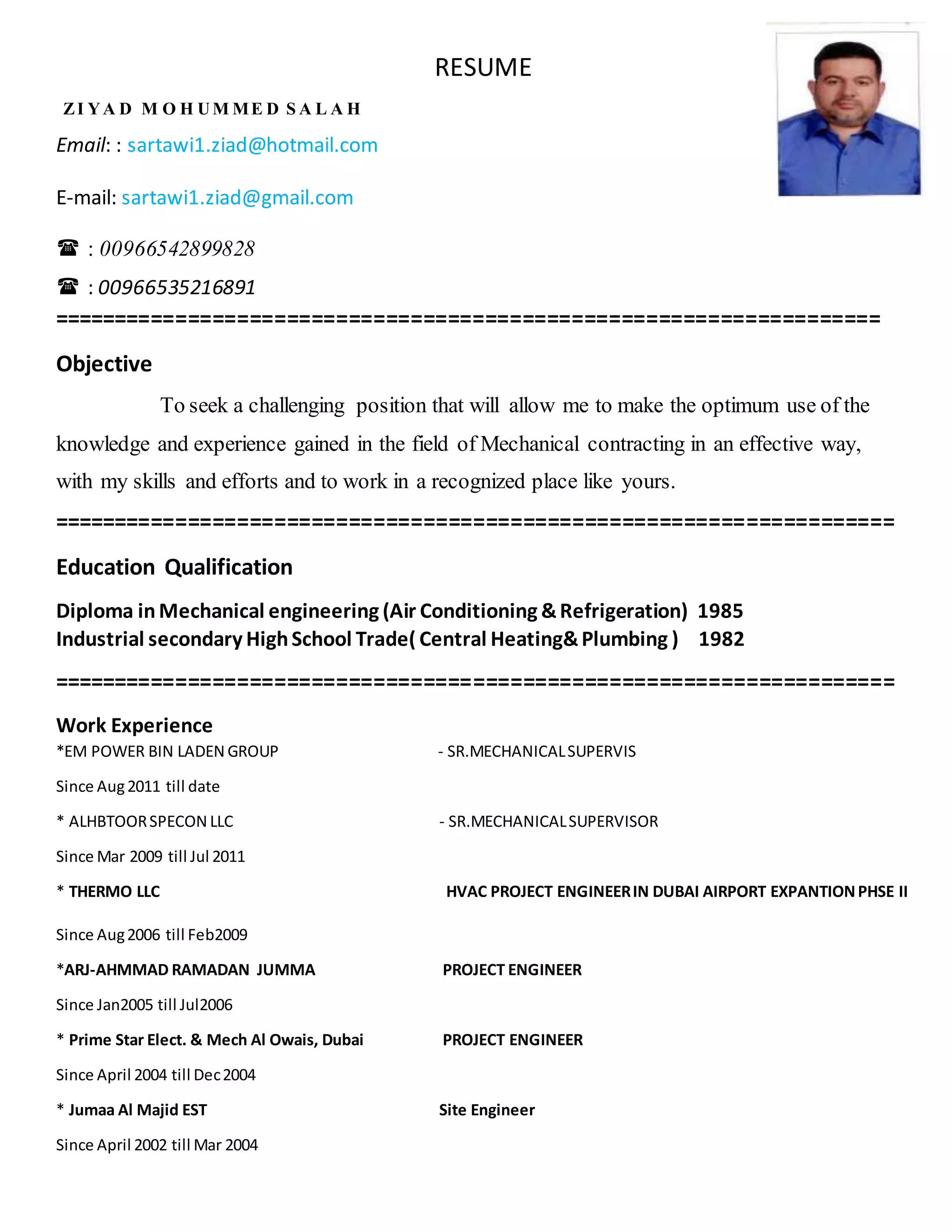 update cv ziyad | DOCX