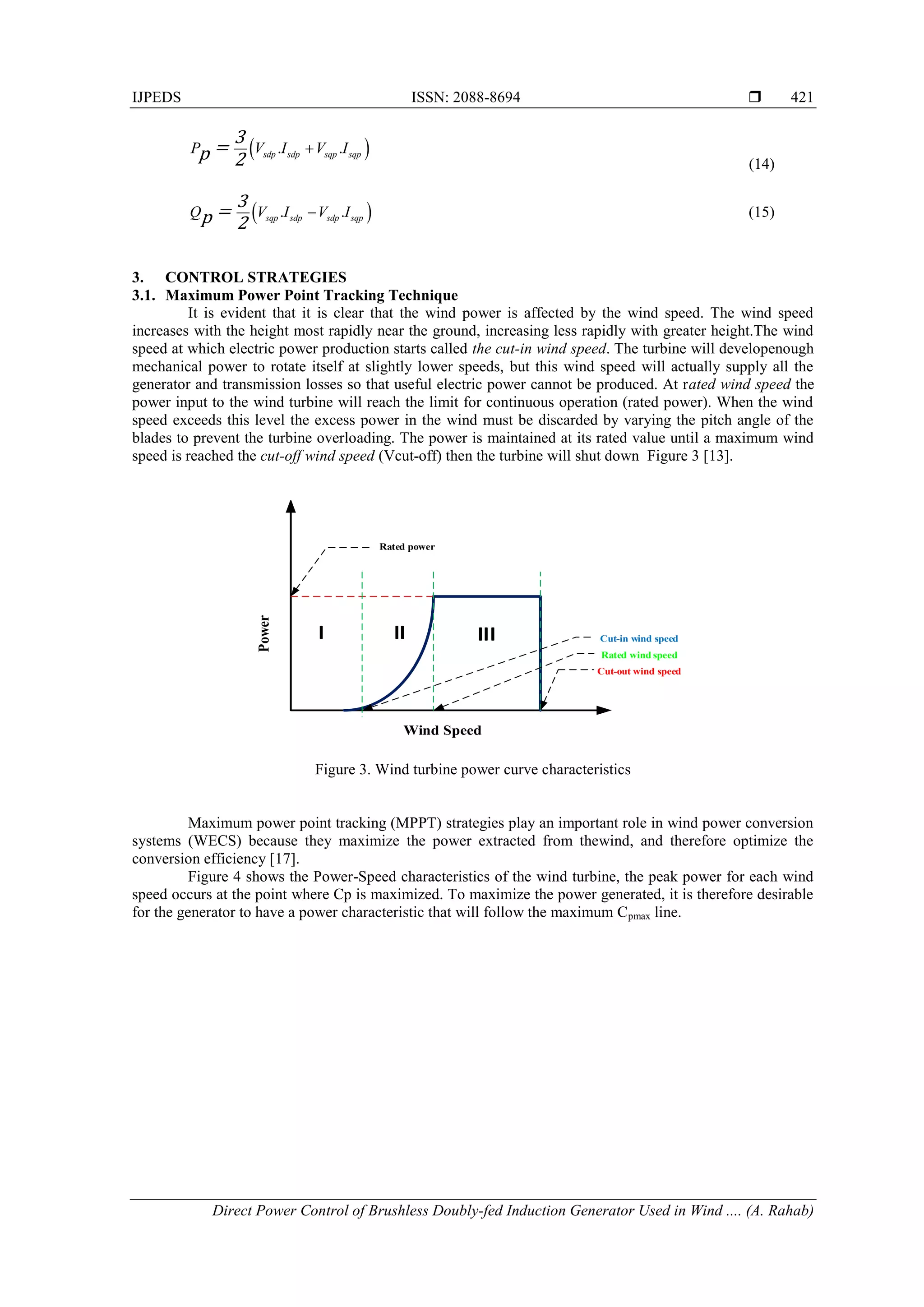 Direct Power Control Of Brushless Doubly Fed Induction Generator Used In Wind Energy Conversion