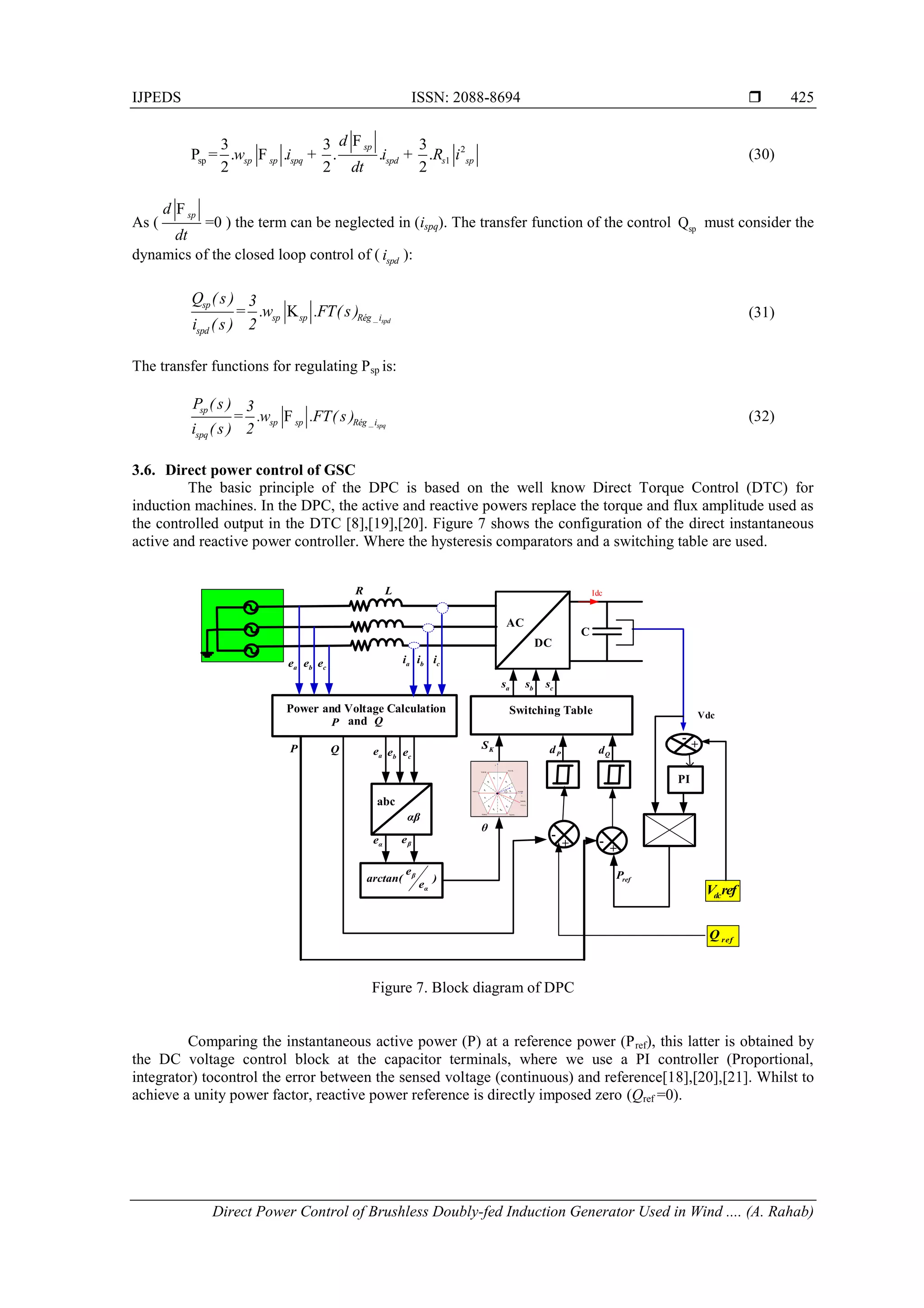 Direct Power Control of Brushless Doubly-fed Induction Generator Used in Wind Energy Conversion ...