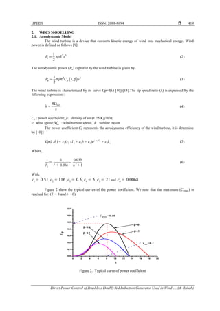 Direct Power Control of Brushless Doubly-fed Induction Generator Used in Wind Energy Conversion ...