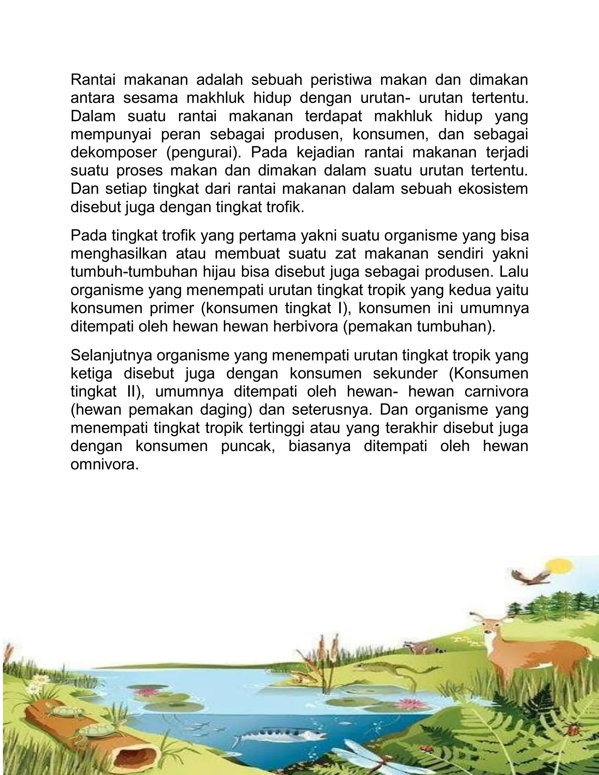 MODUL AJAR IPAS KELAS V Tentang Rantai Makanan dan Ekosistem | PDF