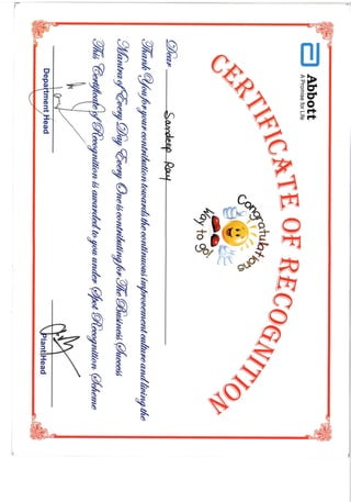 Plant Head Award -2014 | PDF