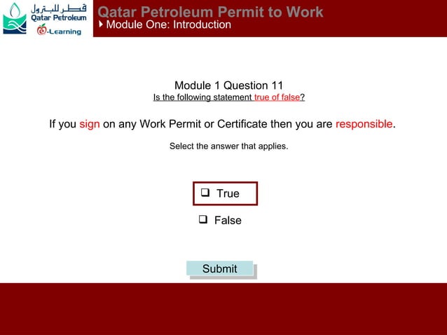 Permit to work course-PTW-Questionare.pdf | Resume Writing and Advice ...