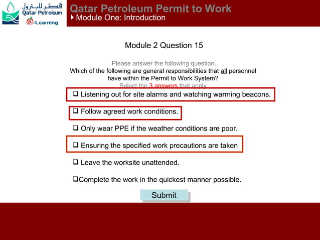 Permit to work course-PTW-Questionare.pdf | Resume Writing and Advice ...