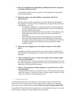 Auditing a Wireless Network and Planning for a Secure WLAN Implementation | PDF
