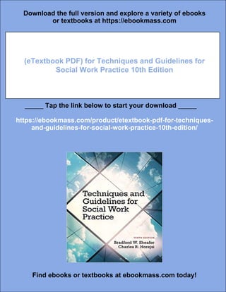 (eTextbook PDF) for Techniques and Guidelines for Social Work Practice ...