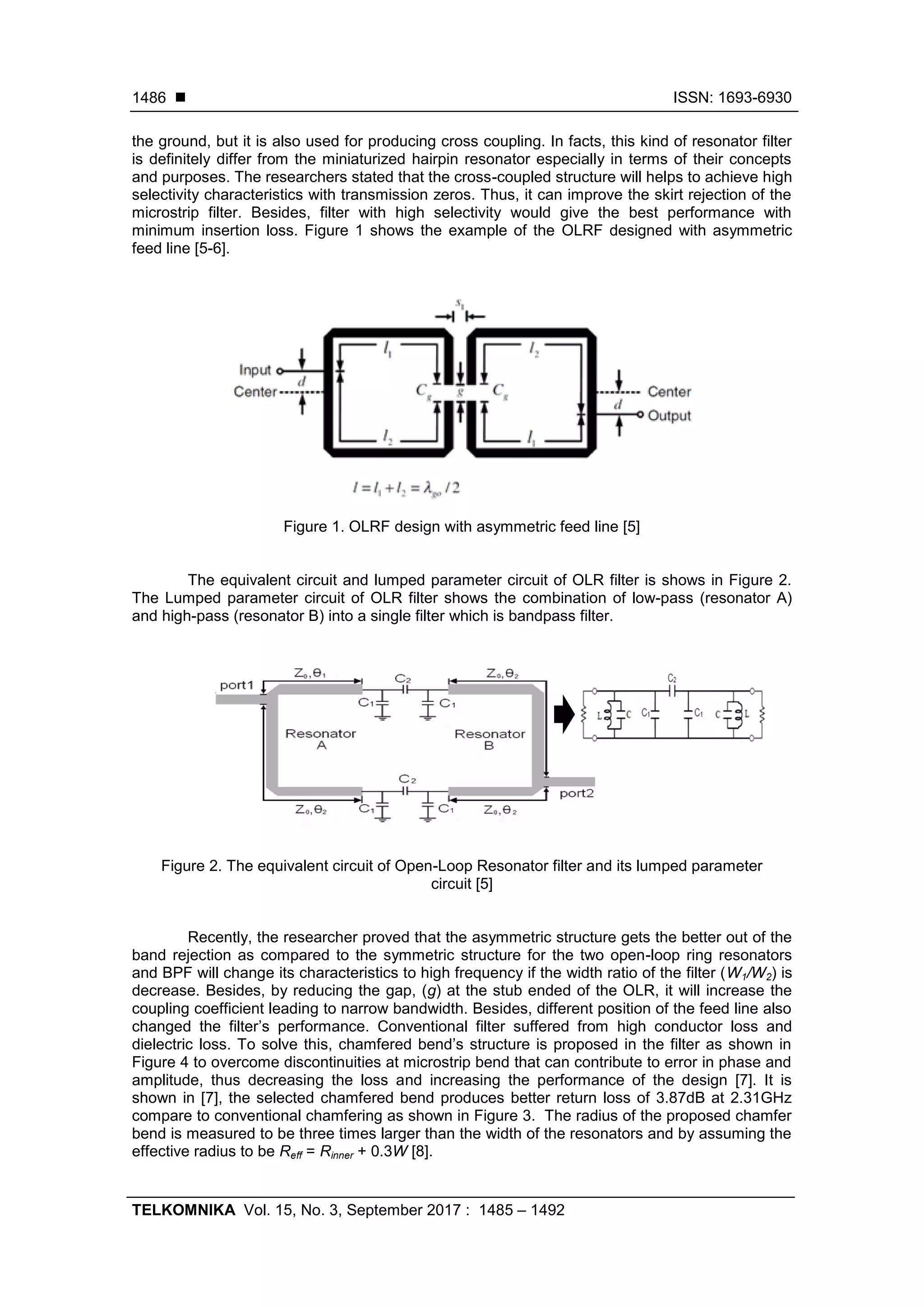Integrated Open Loop Resonator Filter Designed with Notch Patch Antenna ...