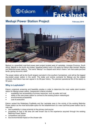 MedupiFactSheetSept2013 | PDF