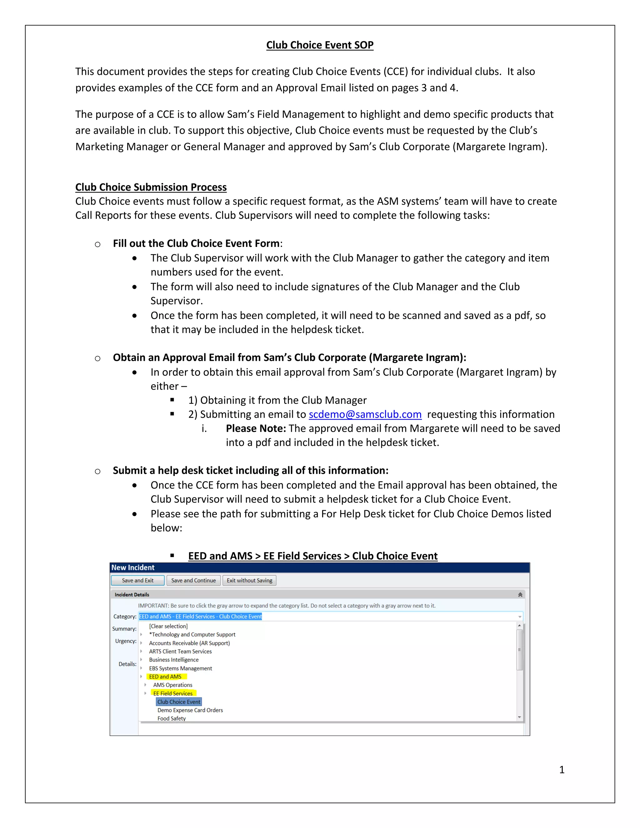 Club Choice Event Request SOP FINAL | PDF