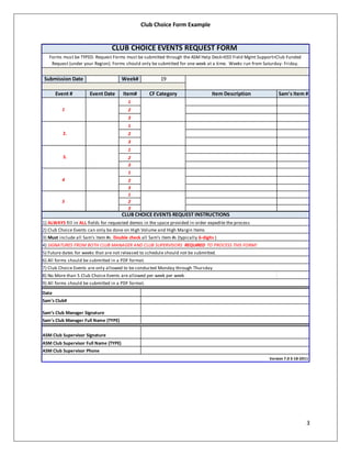 Club Choice Event Request SOP FINAL | PDF