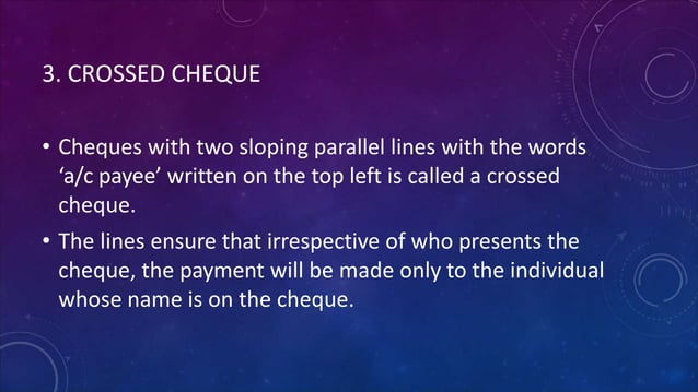 TYPE OF CHEQUES.pptx | Free Download