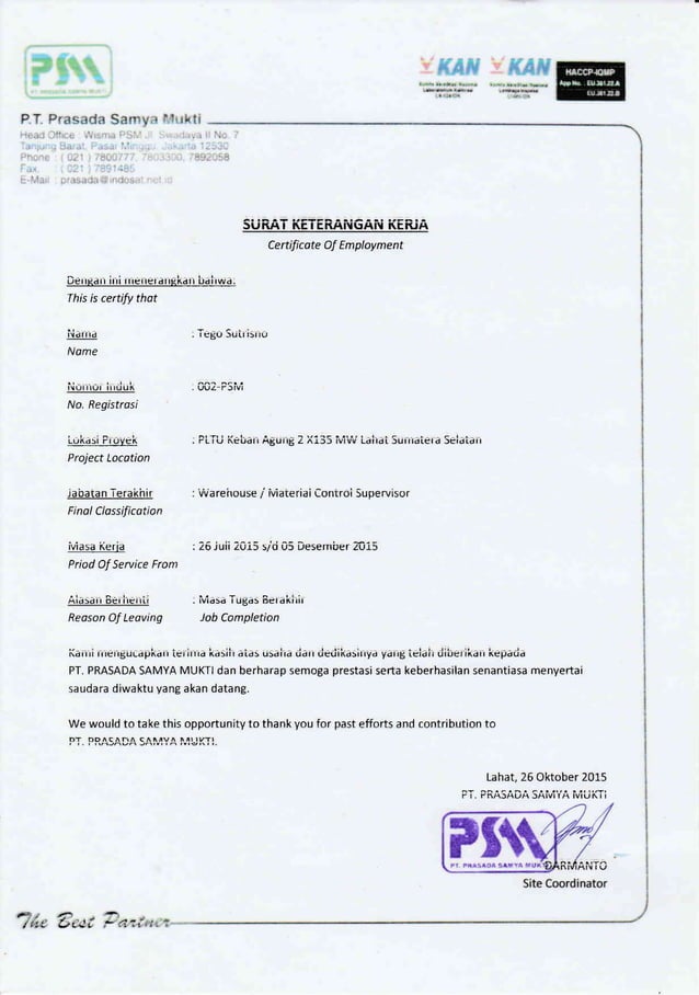 certificate pt. psm | PDF