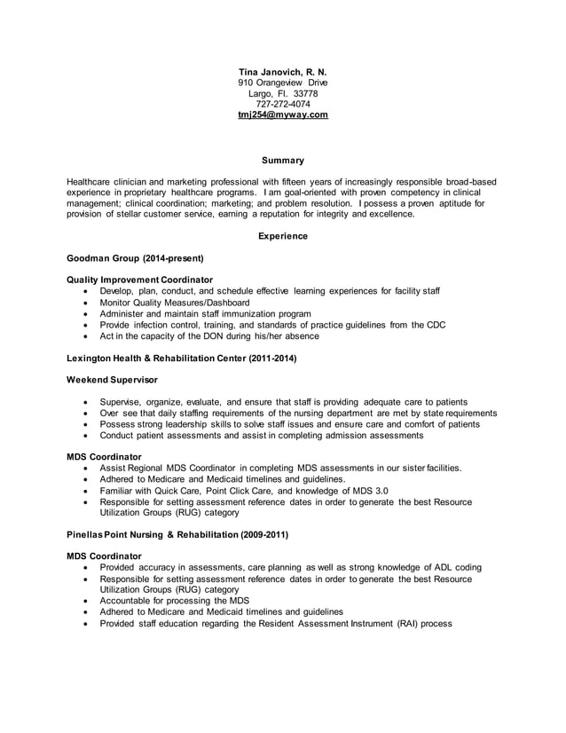 Registered Nurse Resume | DOCX