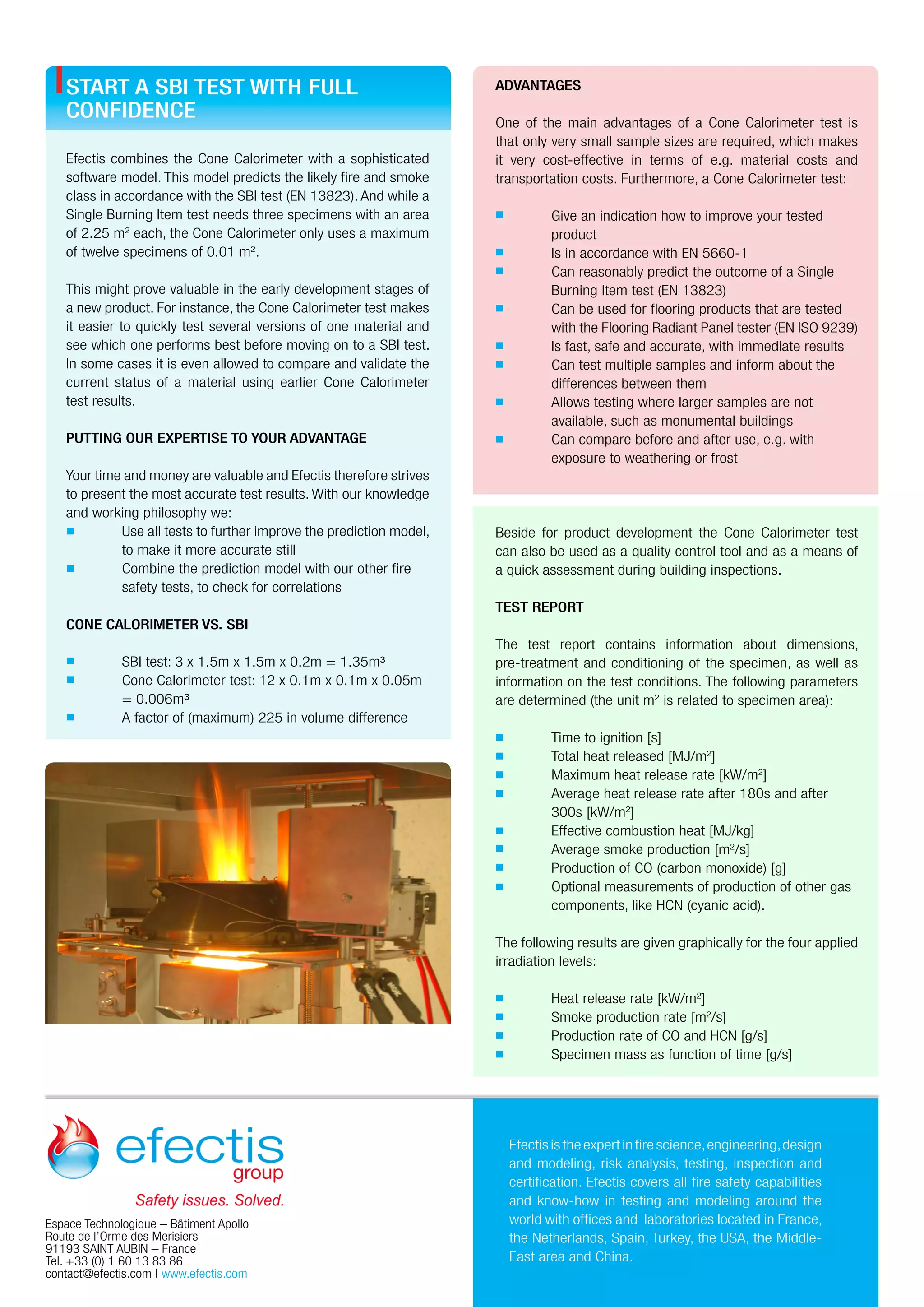 Techn product brochure ISO 5660-ver2014 | PDF