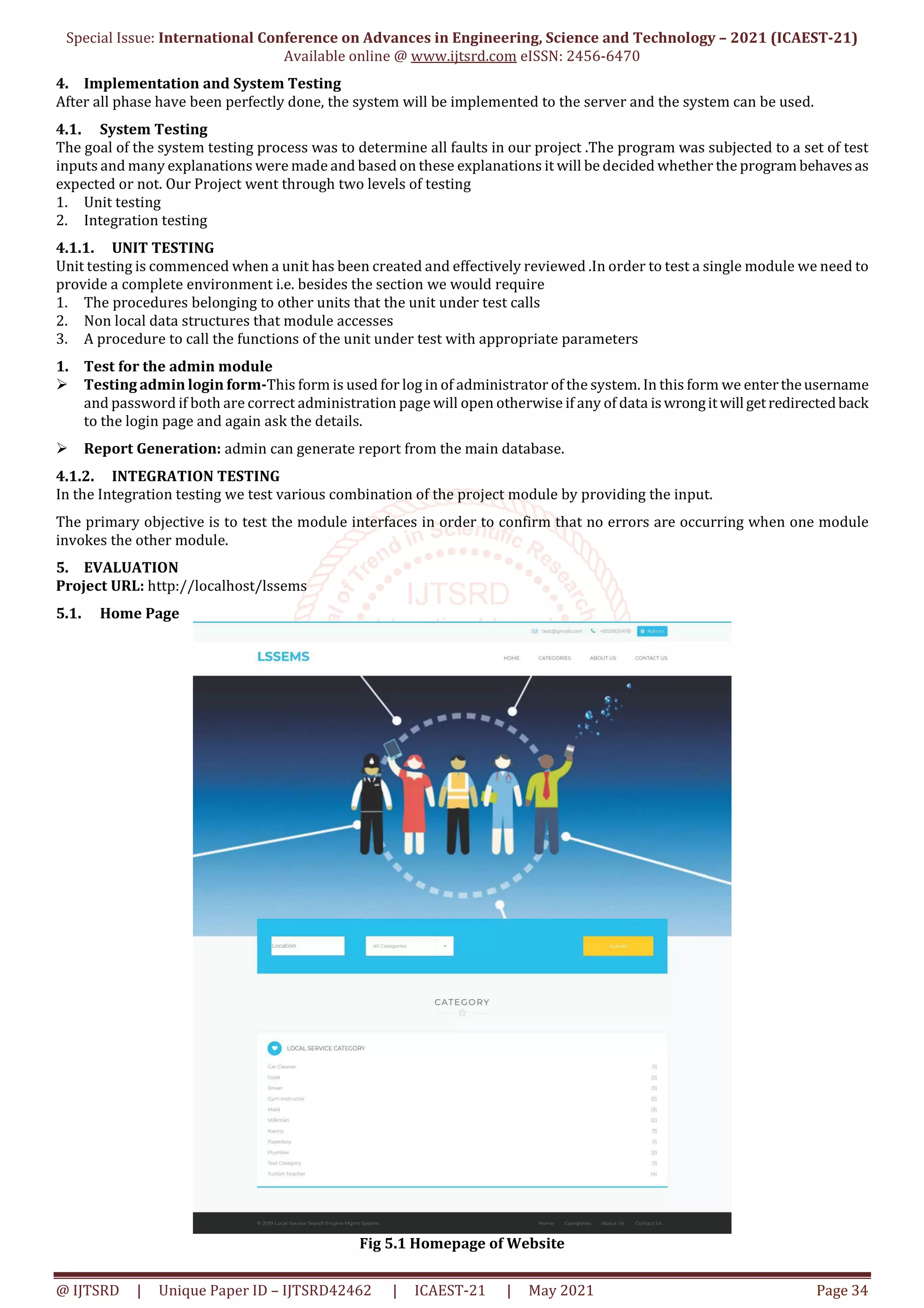 Local Service Search Engine Management System LSSEMS | PDF