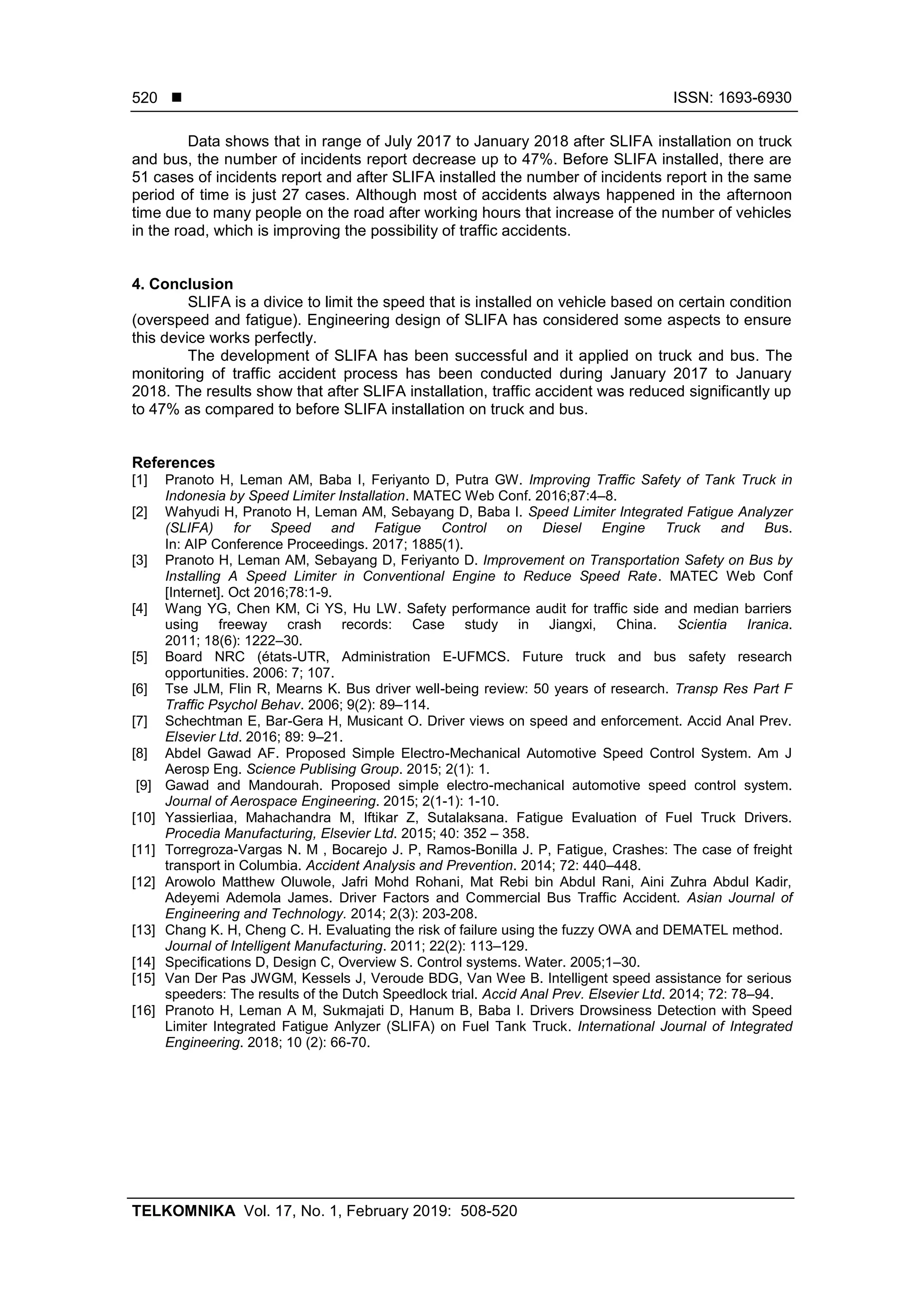 Speed limiter integrated fatigue analyzer (SLIFA): engineering design ...