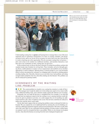 Waiting Line Management | PDF