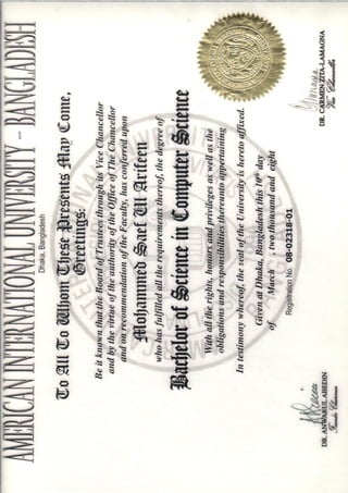 B.Sc_Certificate | PDF