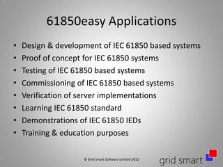 61850easy Test Tool for IEC 61850 Networks & Systems | PPTX