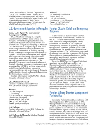 Disaster Management Reference Handbook | Mongolia | PDF
