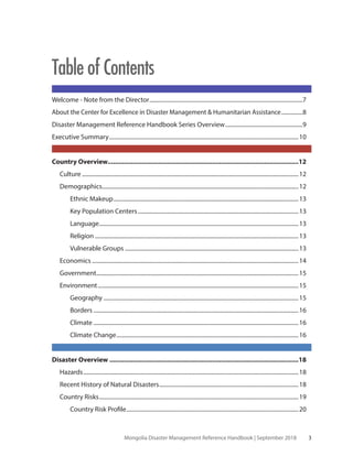 Disaster Management Reference Handbook | Mongolia | PDF