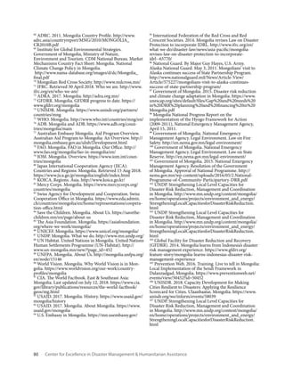 Disaster Management Reference Handbook | Mongolia | PDF