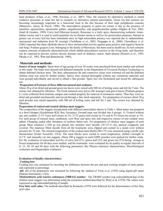 EFFECT OF DIFFERENT NATURAL ANTIOXIDANT EXTRACTS ON THE SHELF LIFE OF ...