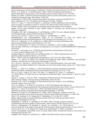 EFFECT OF DIFFERENT NATURAL ANTIOXIDANT EXTRACTS ON THE SHELF LIFE OF ...