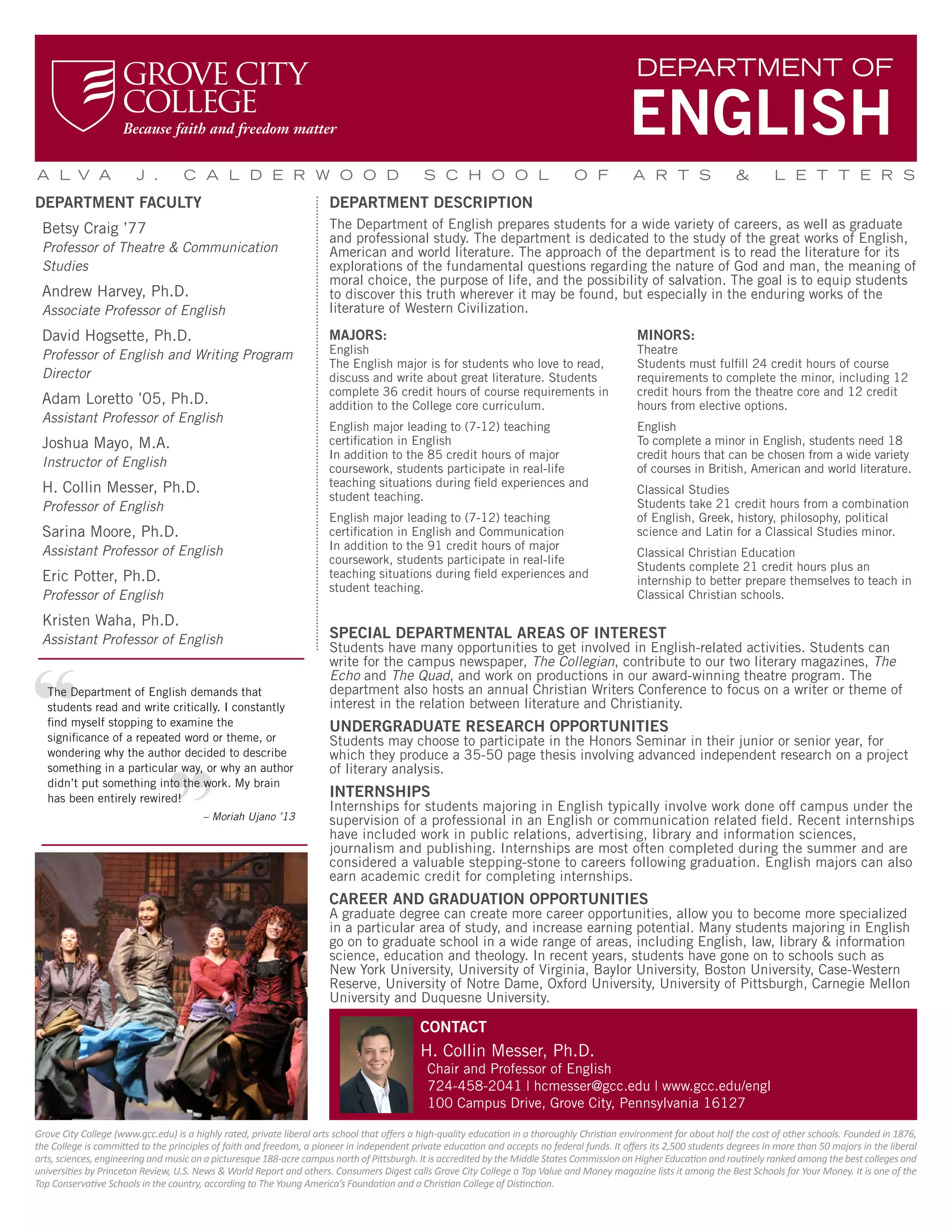 Grove-City-College-English-Department-Factsheet | PDF