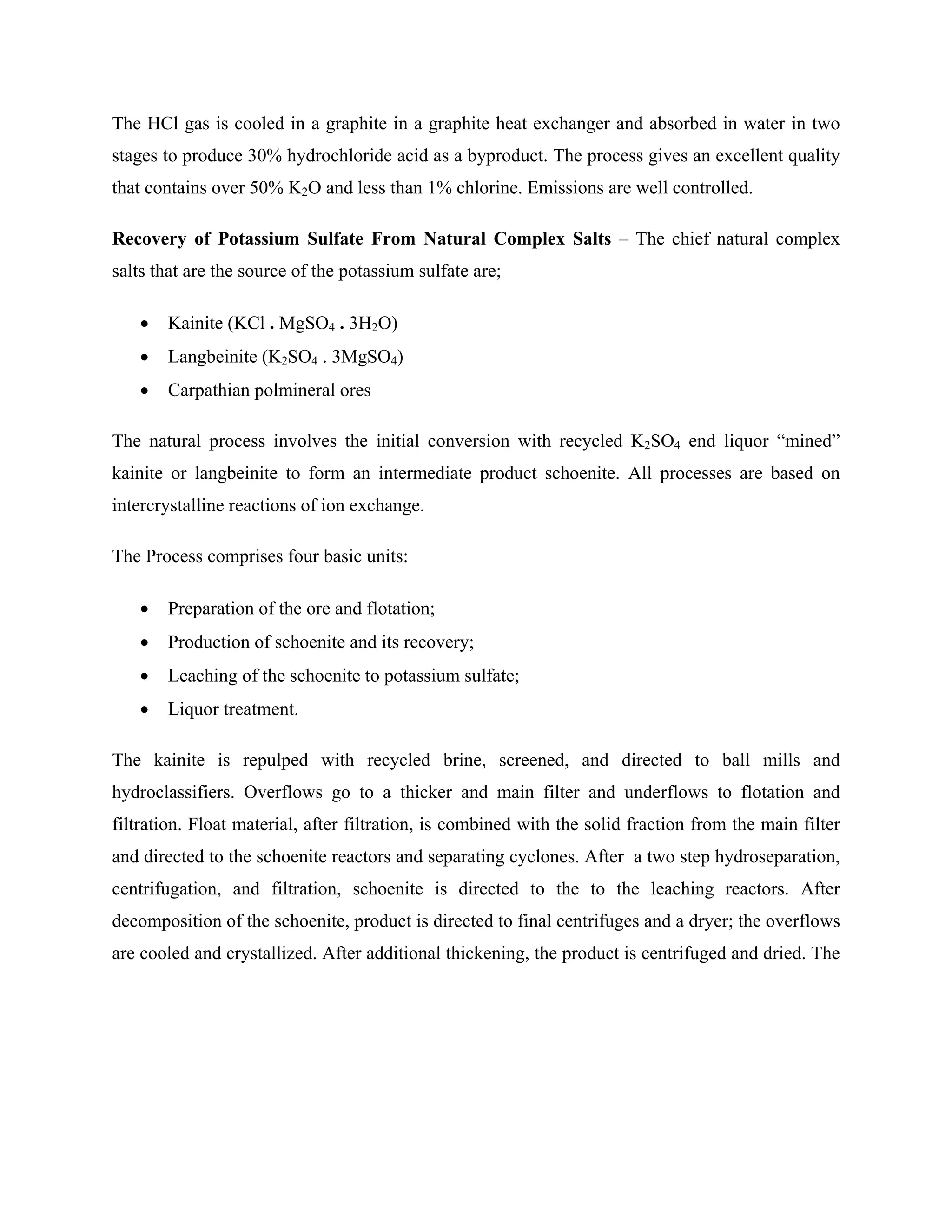 K2So4 & HCl plant | PDF