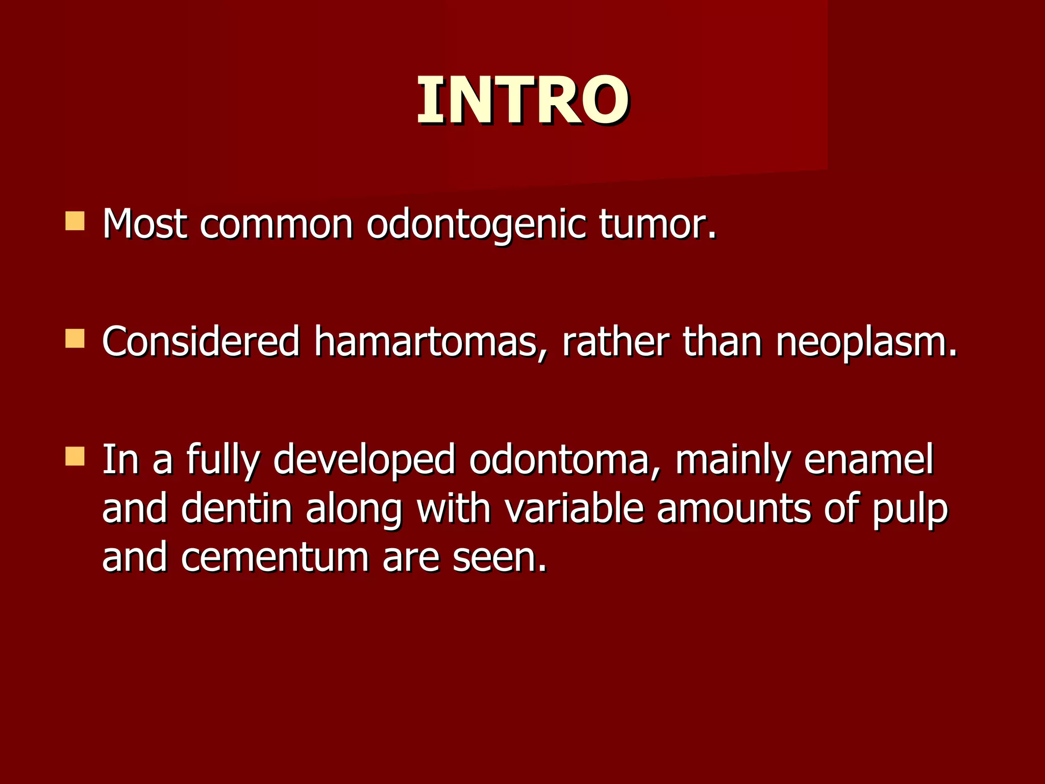 COMPOUND ODONTOMA | PPT