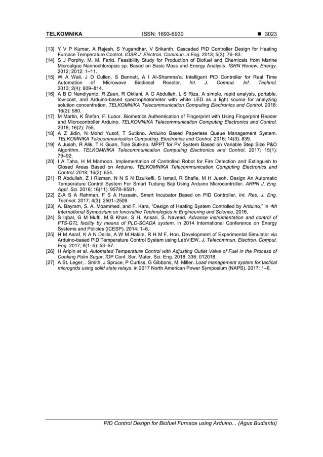 PID Control Design for Biofuel Furnace using Arduino | PDF | Power and Energy Industry | Industries