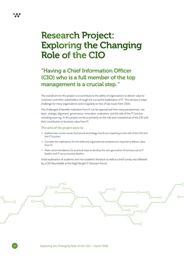 Exploring the changing role of the CIO | PDF