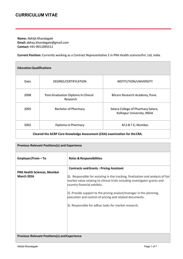 Abhijit Khandagale Resume_Clinops (1) | PDF