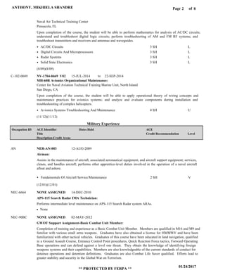 Joint Services Transcript-Mikhiela Anthony | PDF